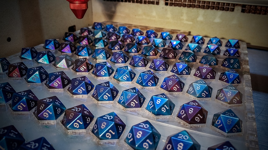 Titanium Dragon’s Dice | Artisan Dice