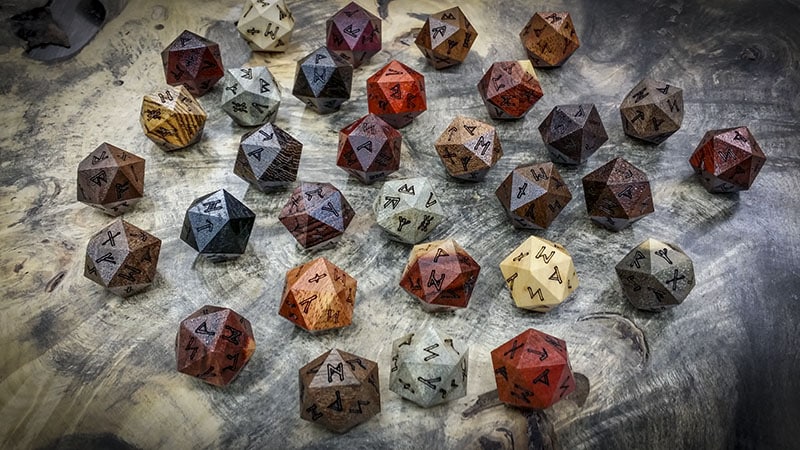 Assorted Runic d20 | Artisan Dice