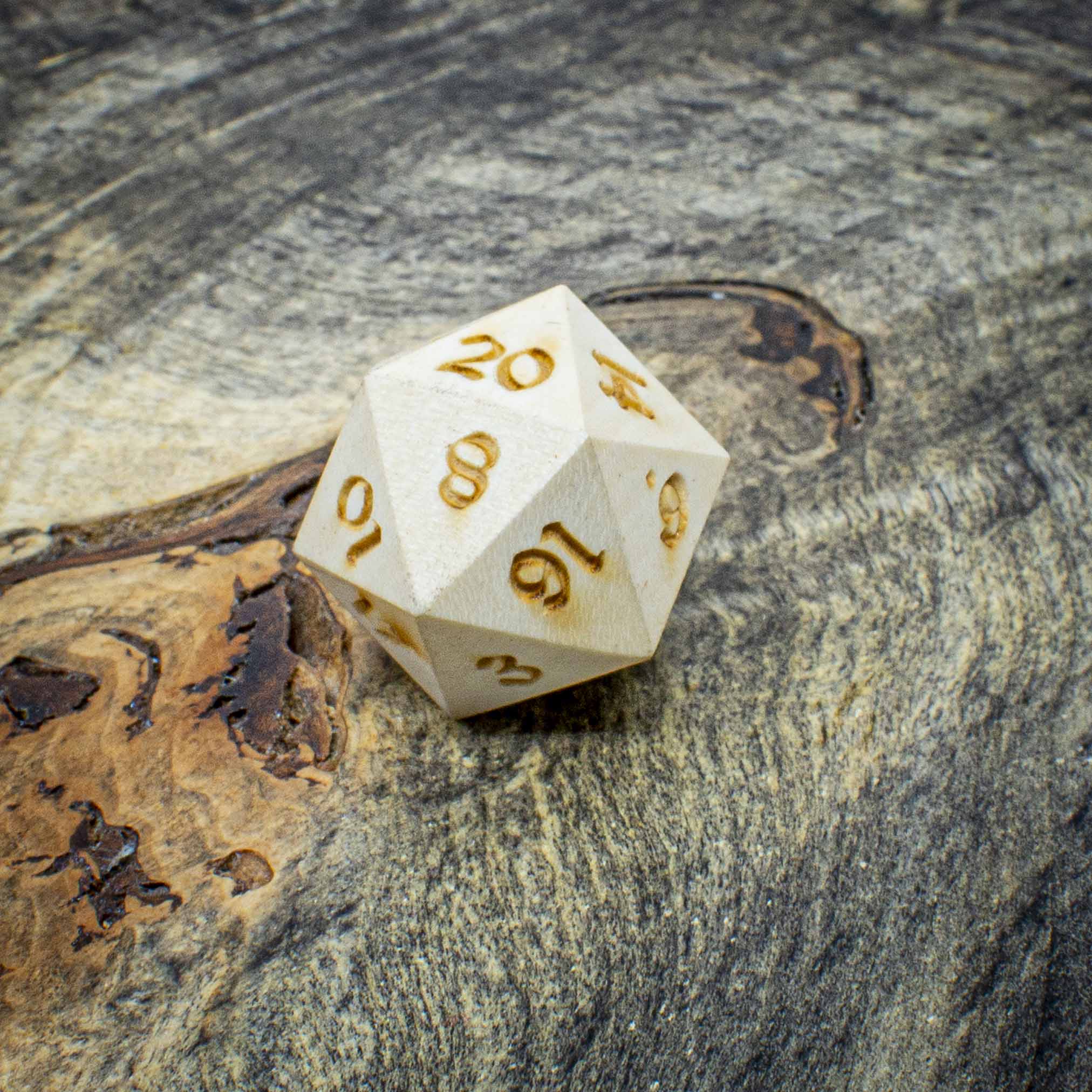 American Holly Twenty Sided Die (d20) | Artisan Dice