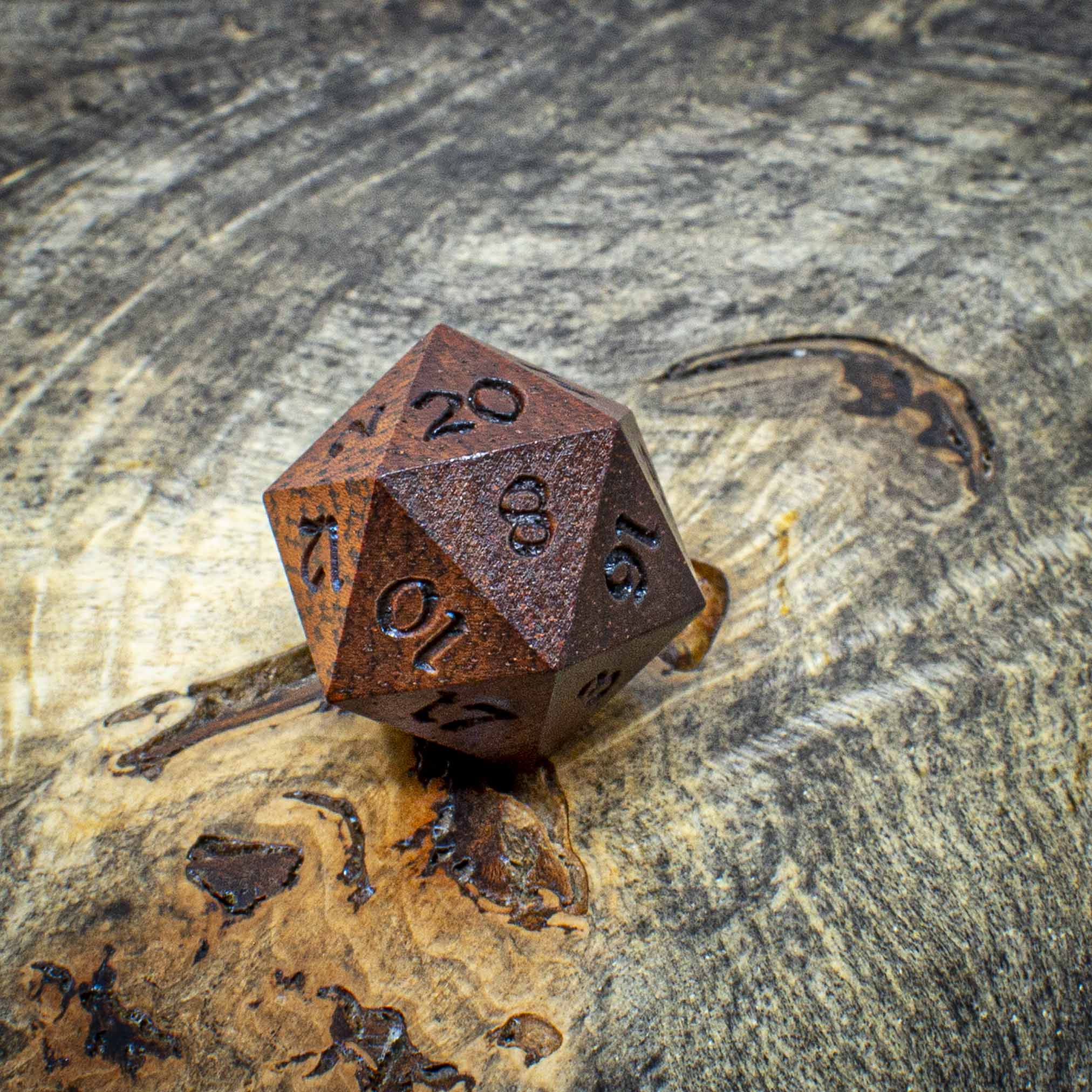 Bloodwood Twenty Sided Die (d20) | Artisan Dice