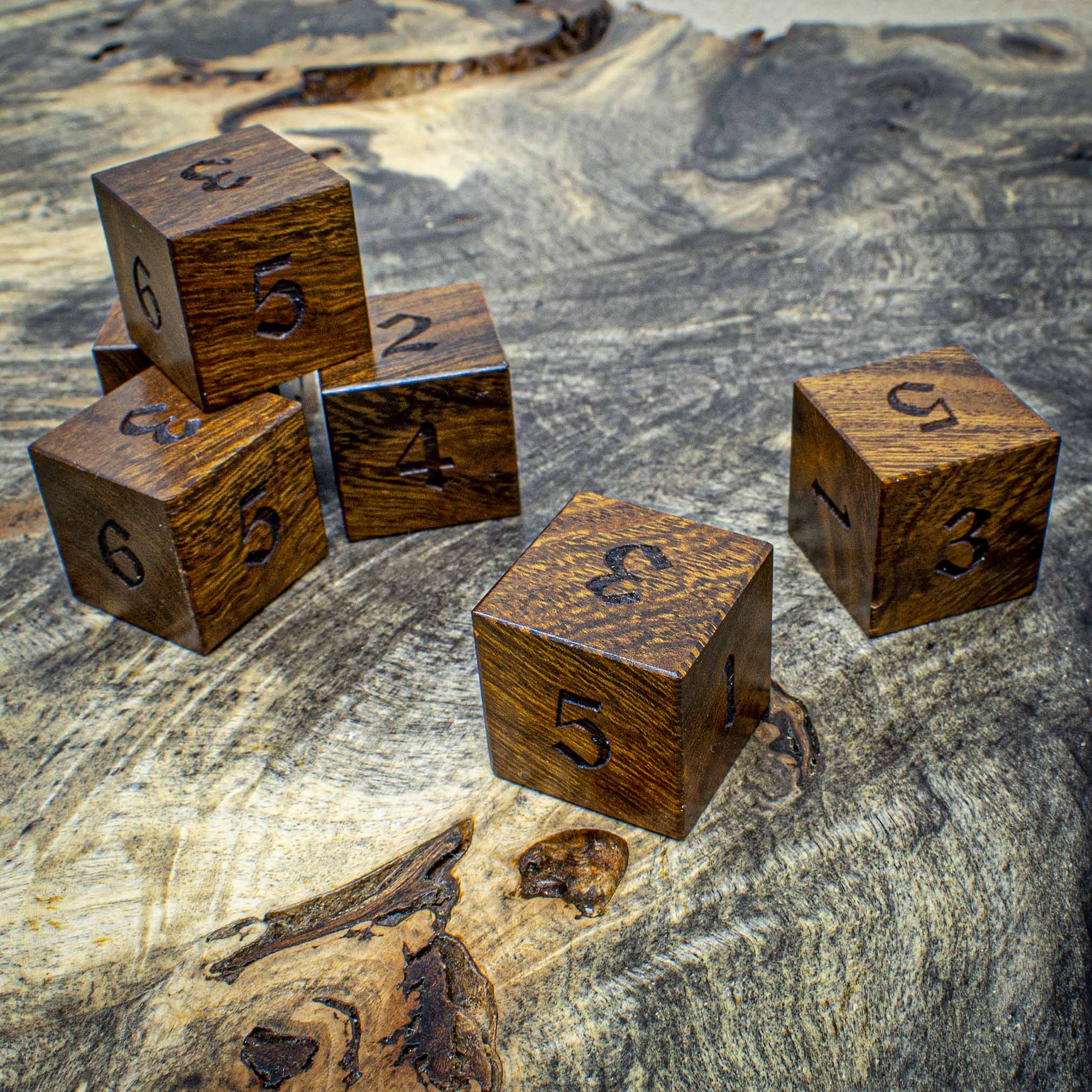 Desert Ironwood 6d6 Dice Set | Artisan Dice