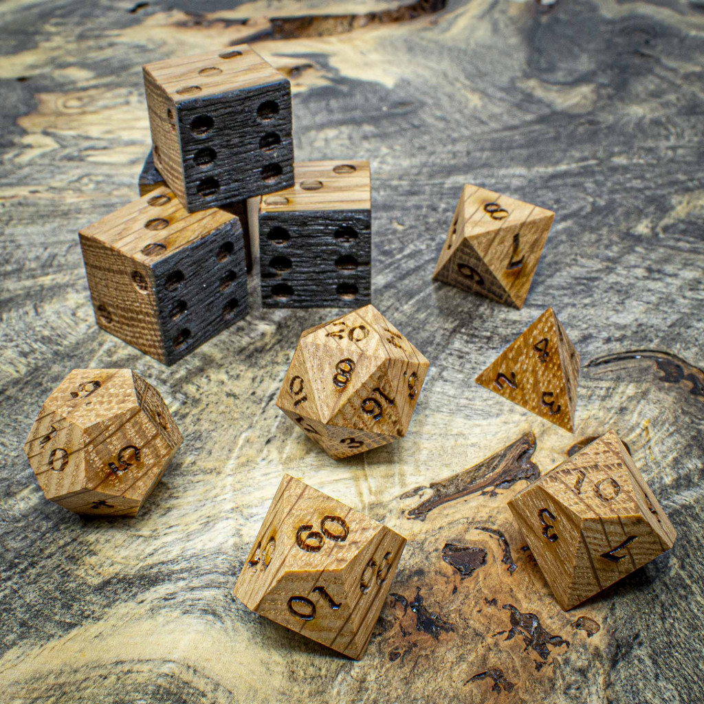 Jim Beam Oak Whiskey Barrel Dice | Artisan Dice