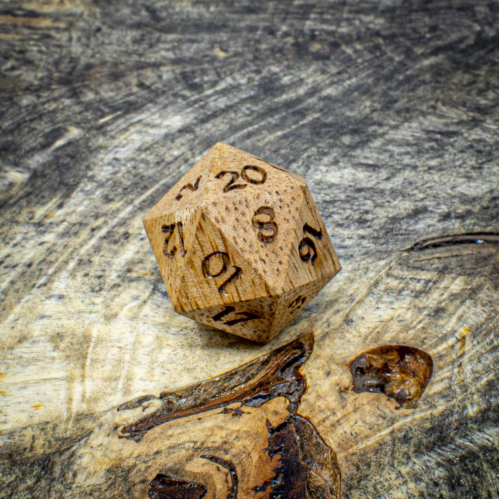Mango Twenty Sided Die (d20) | Artisan Dice