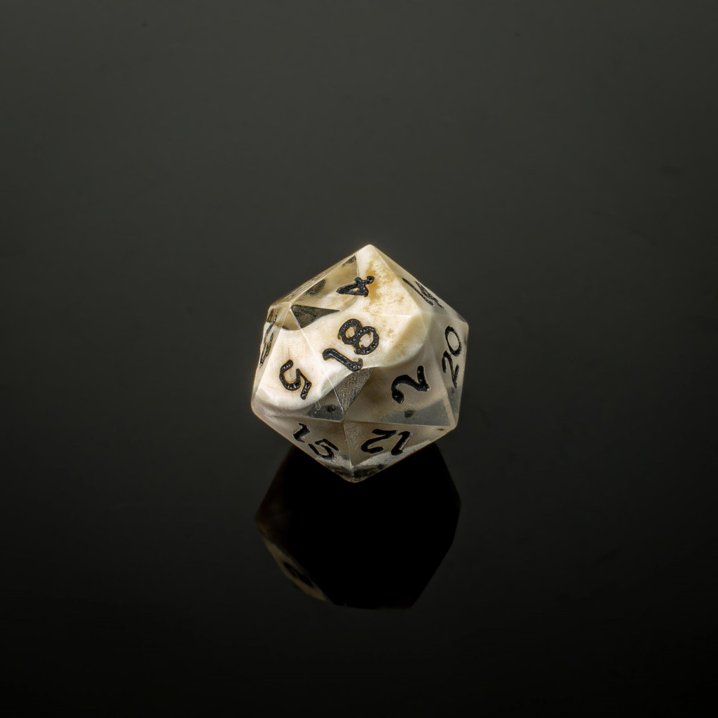 Wildebeest Bone Dice | Artisan Dice