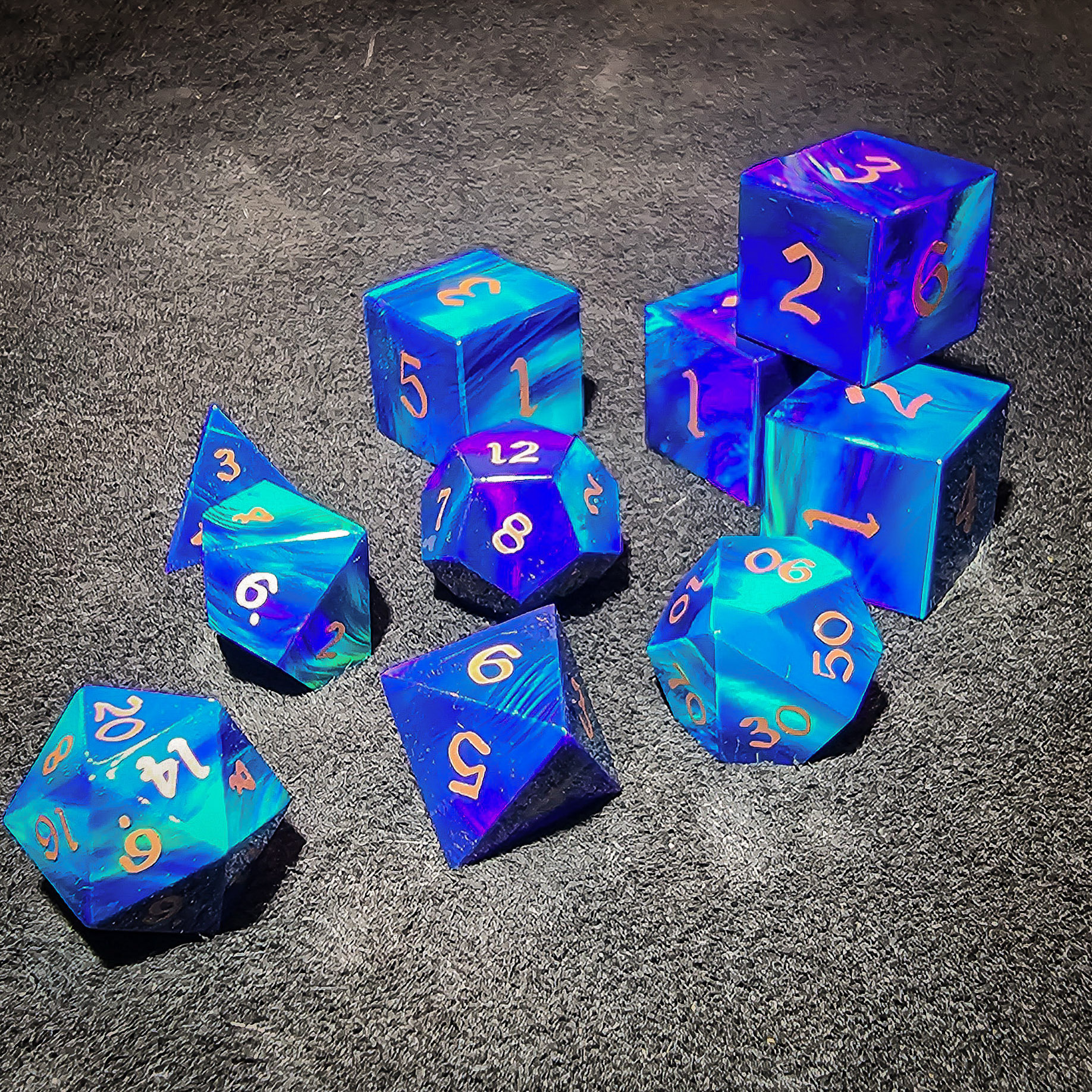 Marianas Opal Dice | Artisan Dice