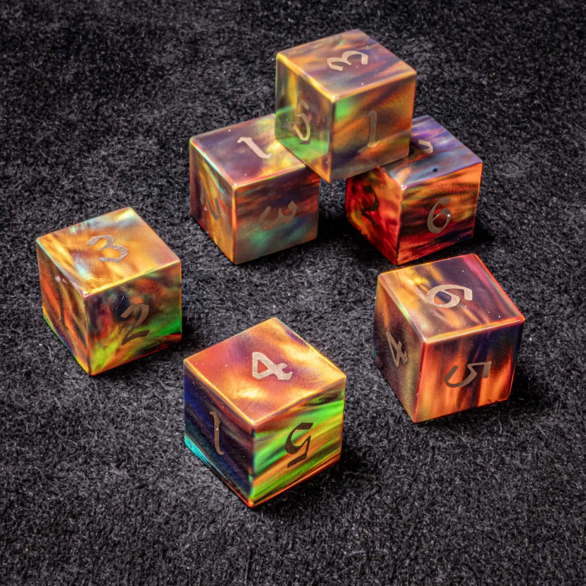 Black Opal Dice | Artisan Dice